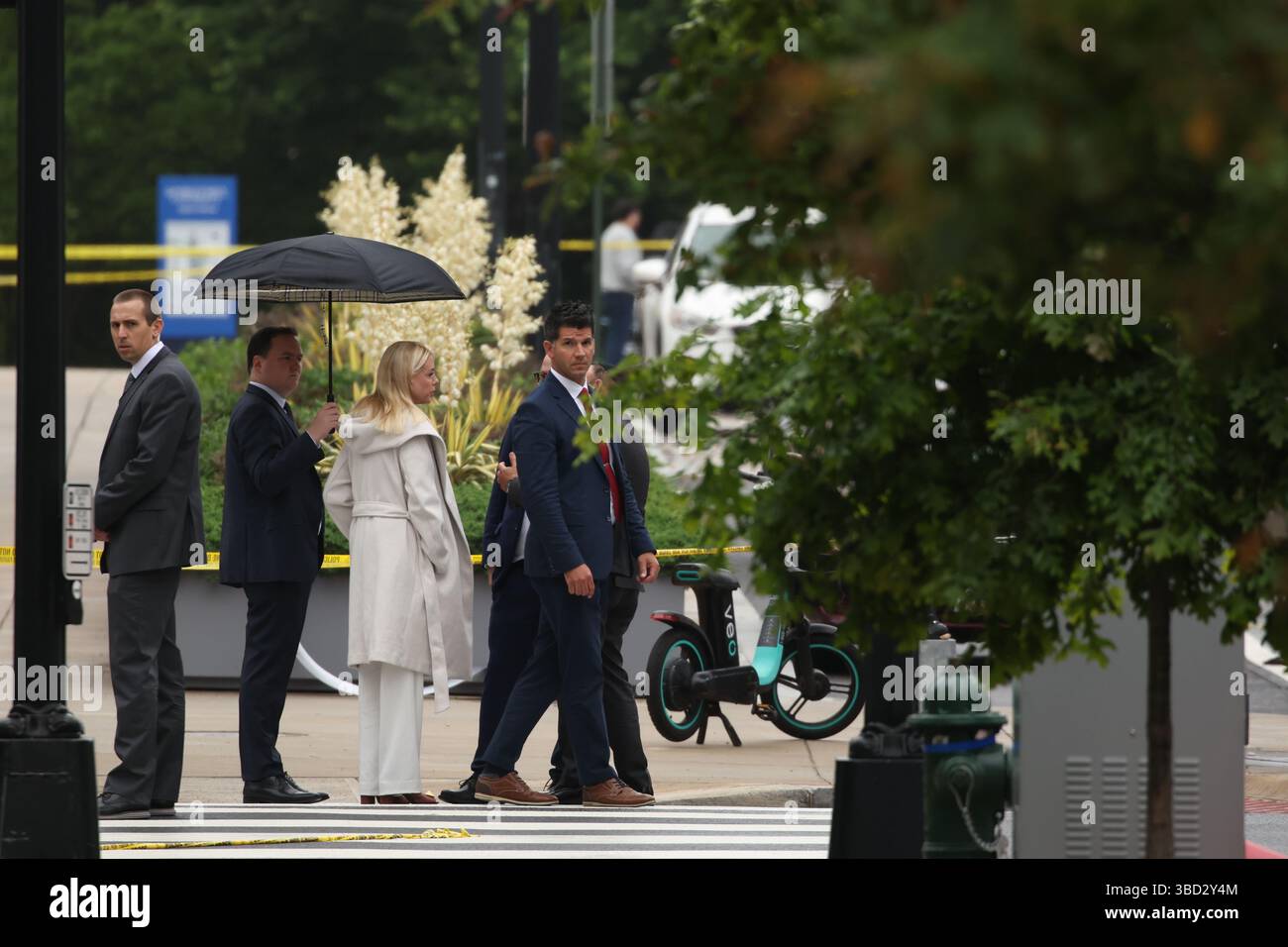 U.S. Attorney General Pam Bondi visits the crime scene where two ...