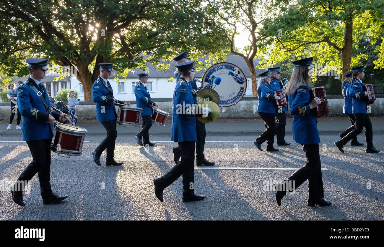 Broughshane, Northern Ireland - May 21st, 2025: Eden Accordion band ...