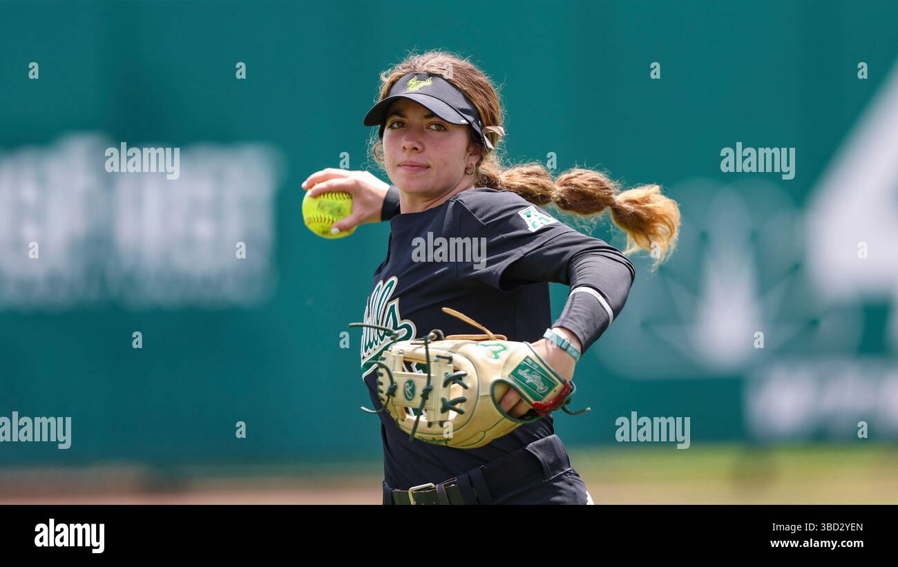 South Florida infielder Alex Wilkes (11) warms up before an NCAA ...