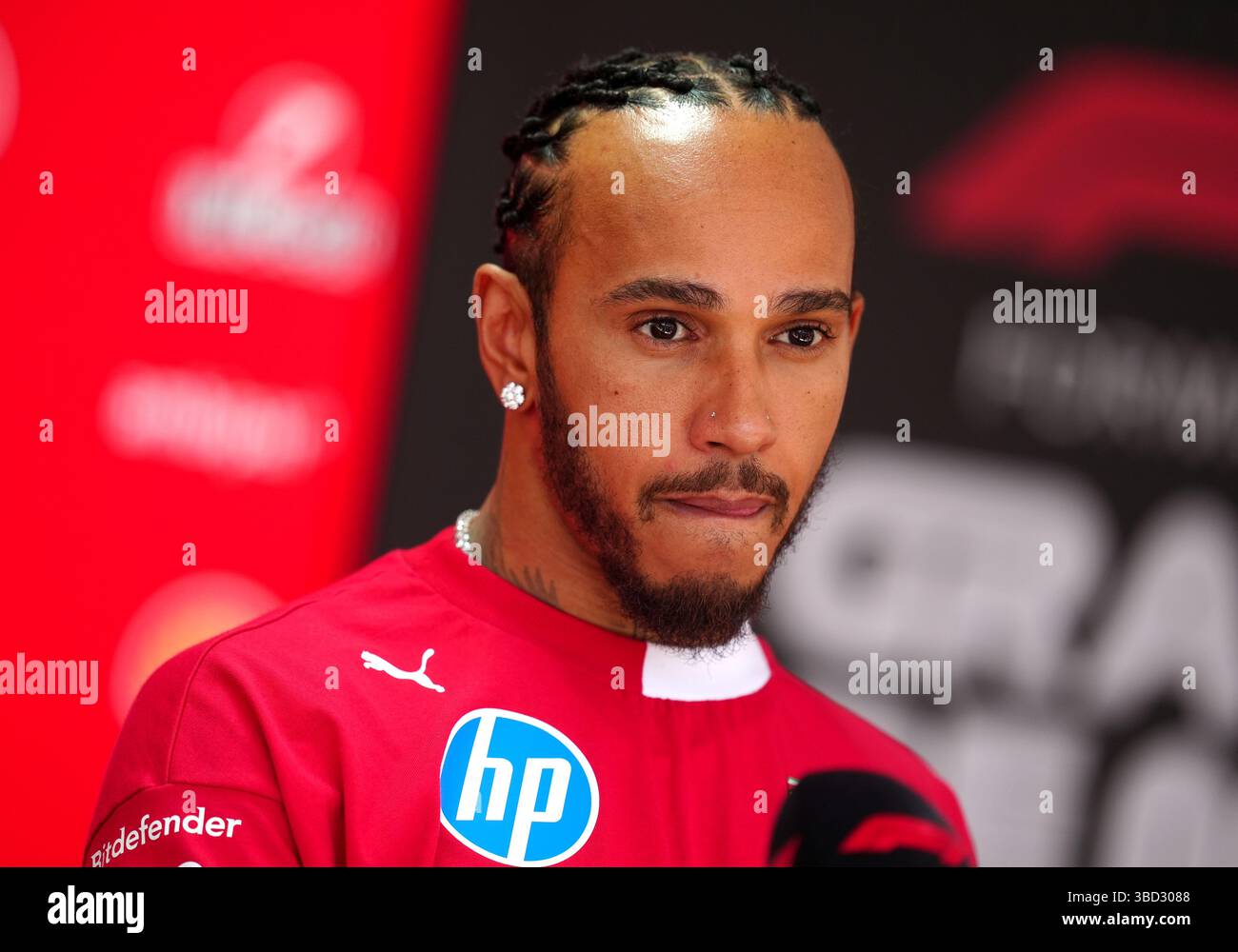 Ferrari's Lewis Hamilton during the preview day at the Circuit de ...