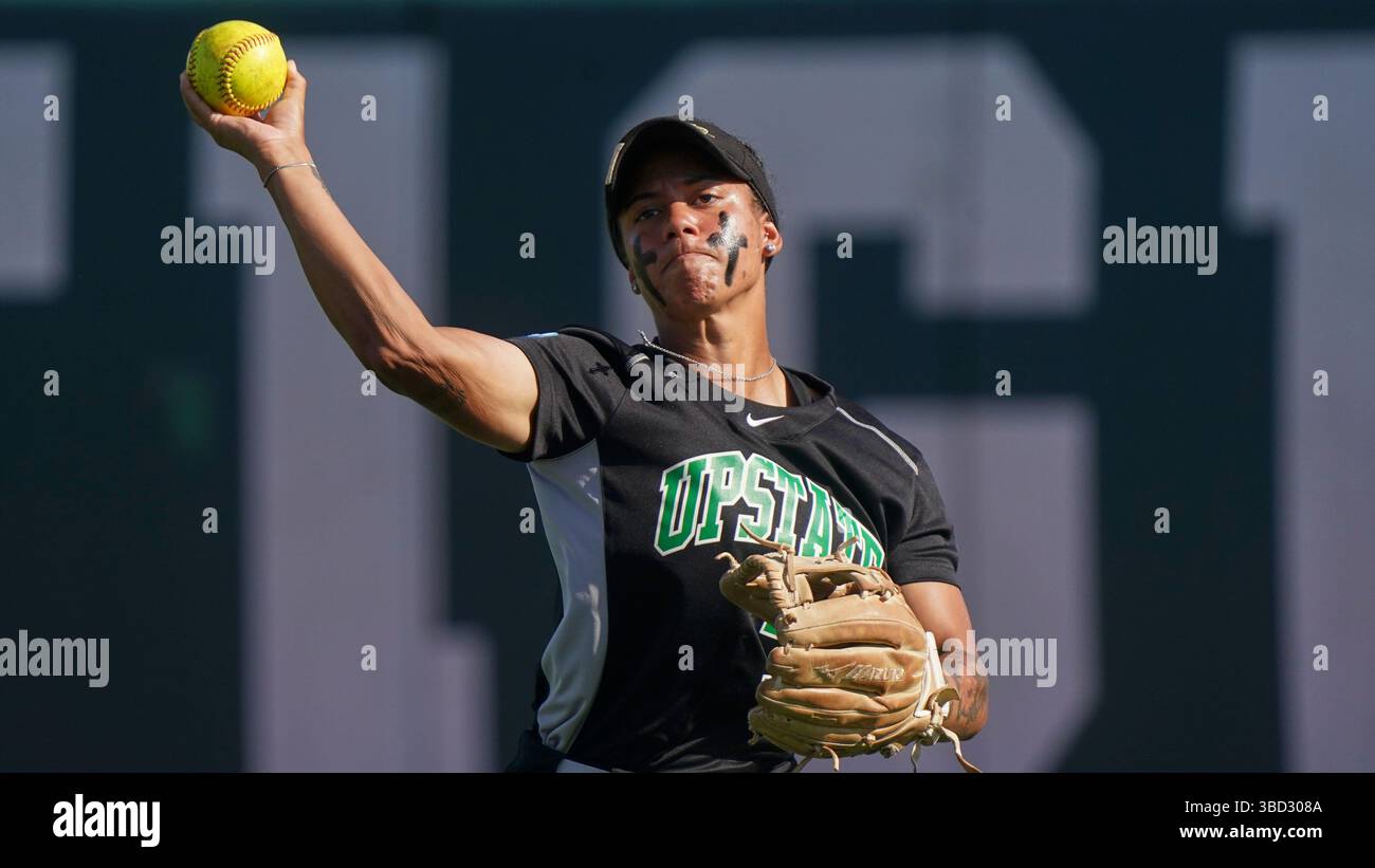 South Carolina Upstate's Taliyah Thomas throws the ball during an NCAA ...