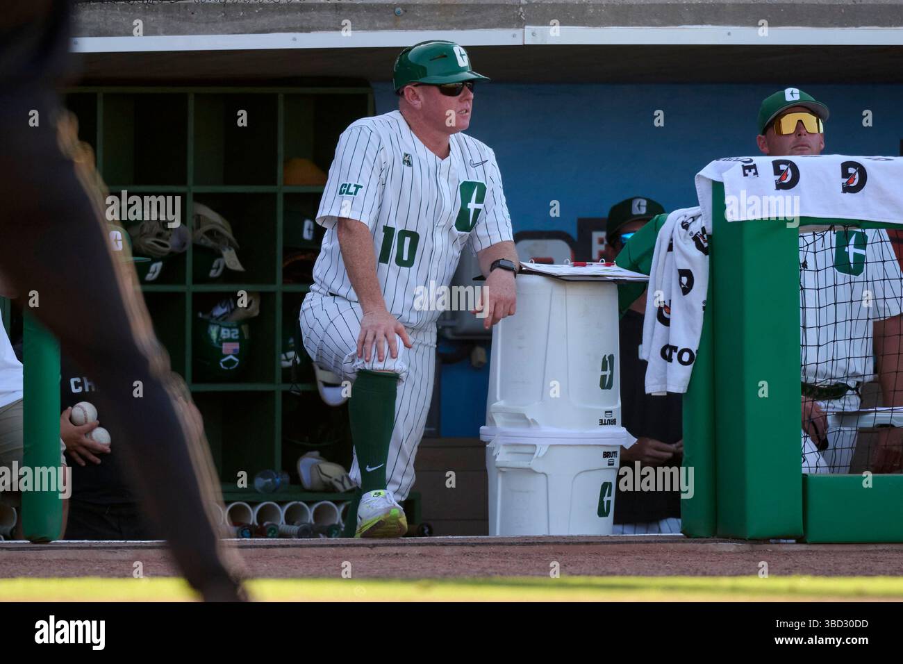 Charlotte 49ers coach Toby Bicknell (10) during an American Athletic ...