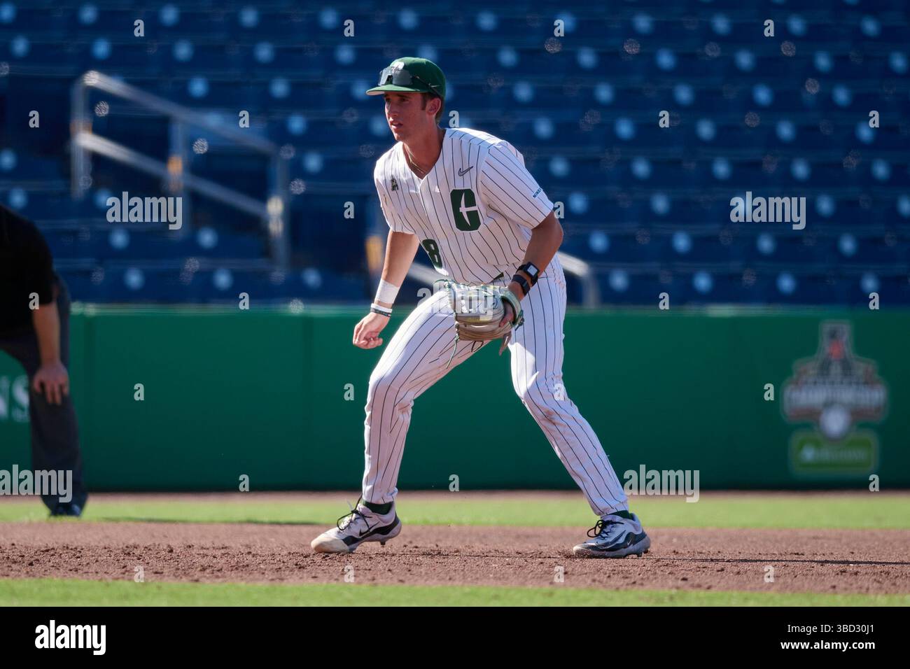 Charlotte 49ers third baseman Dawson Bryce (18) during an American ...