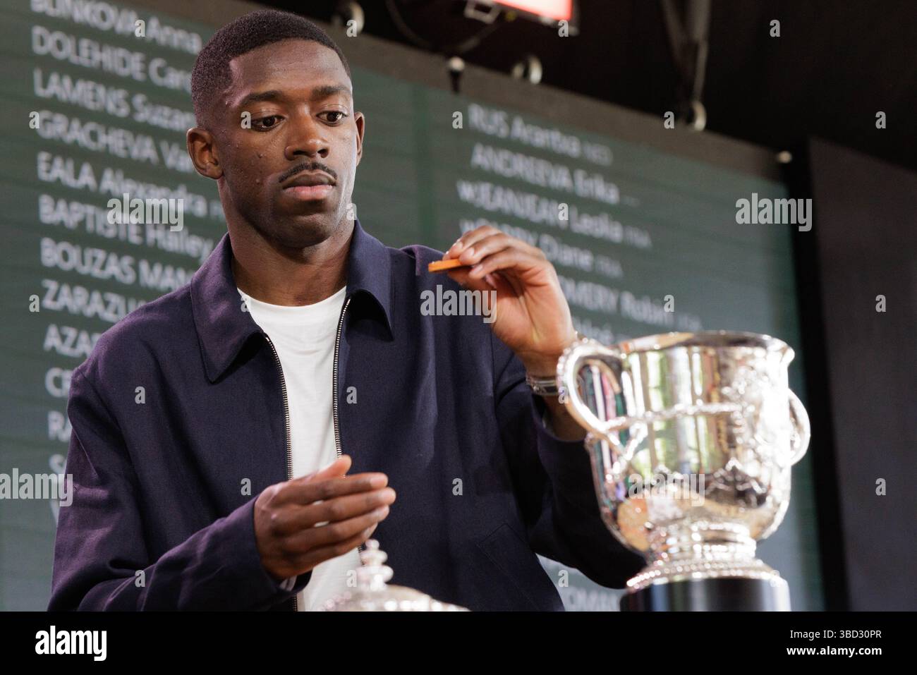 Ousmane Dembele player of Paris Saint-Germain during the qualifying of ...