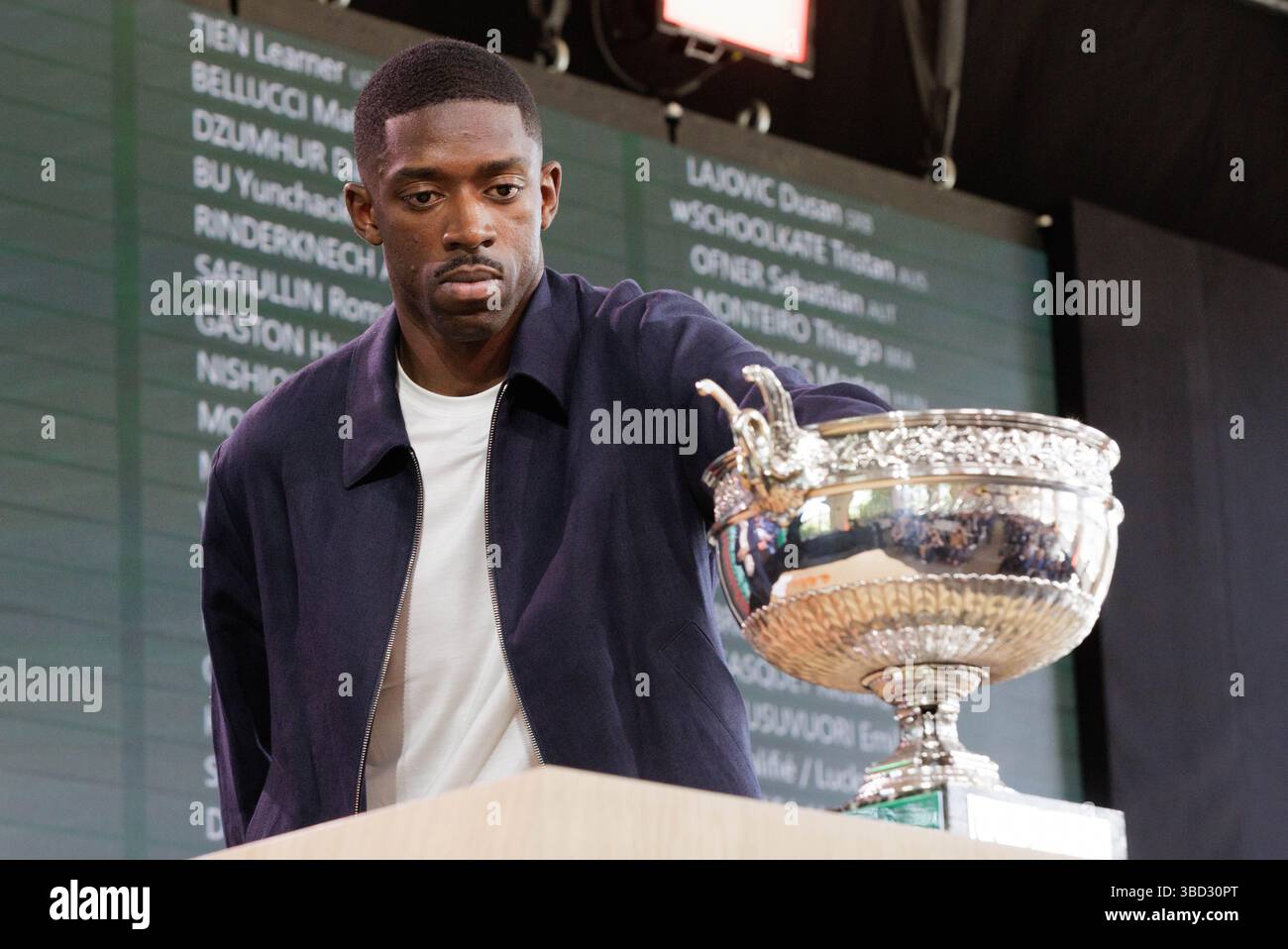 Ousmane Dembele player of Paris Saint-Germain during the qualifying of ...