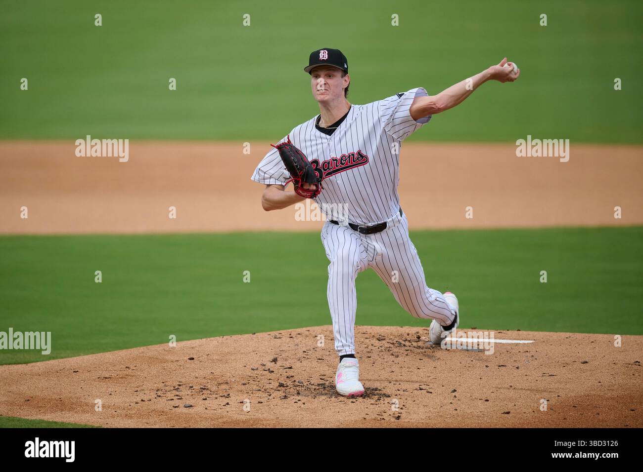 Birmingham Barons pitcher Noah Schultz (22) during an MiLB Southern ...