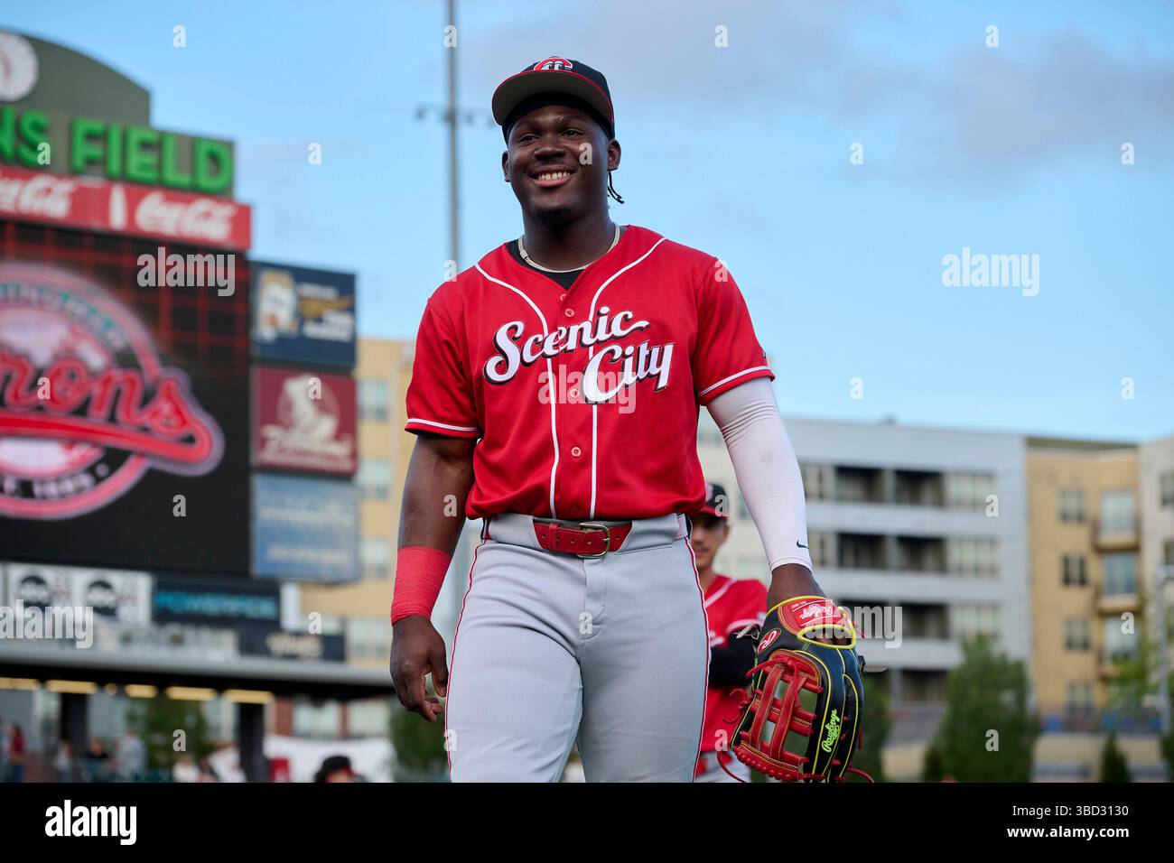 Chattanooga Lookouts outfielder Hector Rodríguez (11) before an MiLB ...