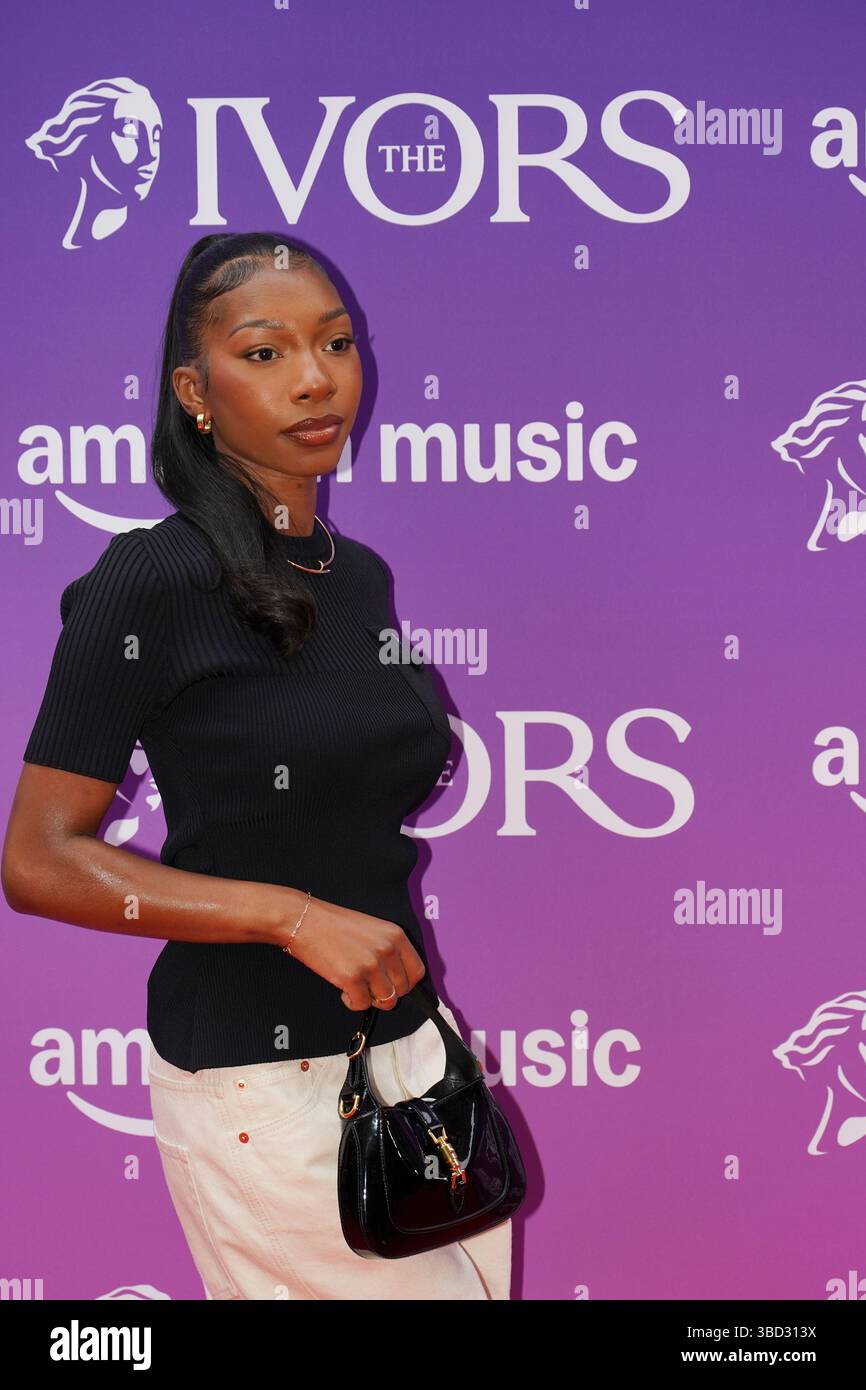 Nia Smith poses for photographers upon arrival at the Ivors Awards ...