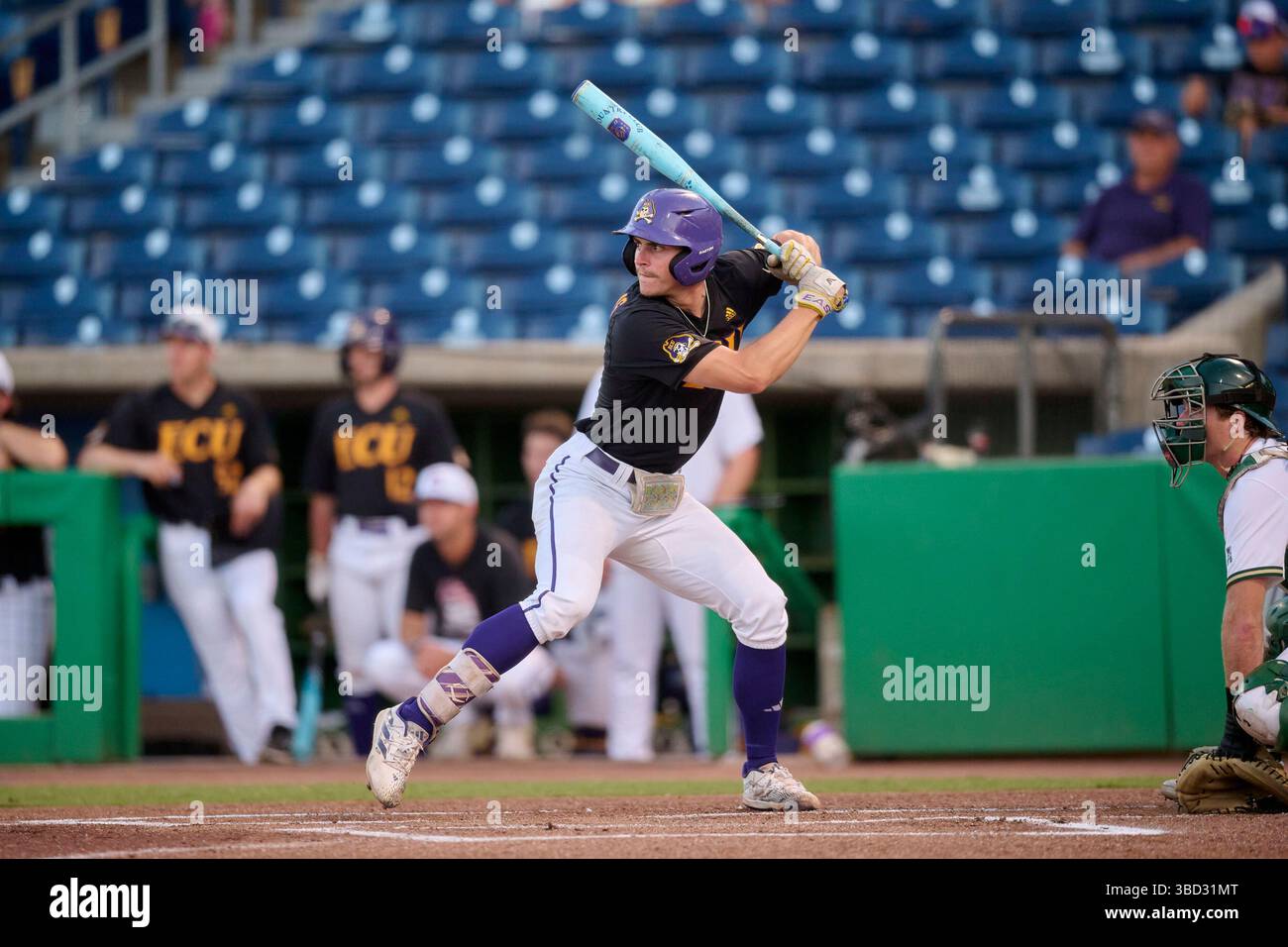 East Carolina Pirates Dixon Williams (1) bats during an American ...