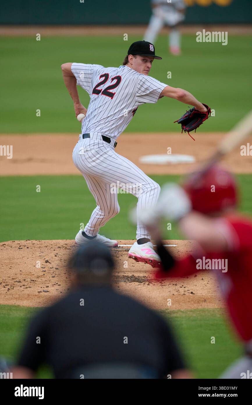 Birmingham Barons pitcher Noah Schultz (22) during an MiLB Southern ...