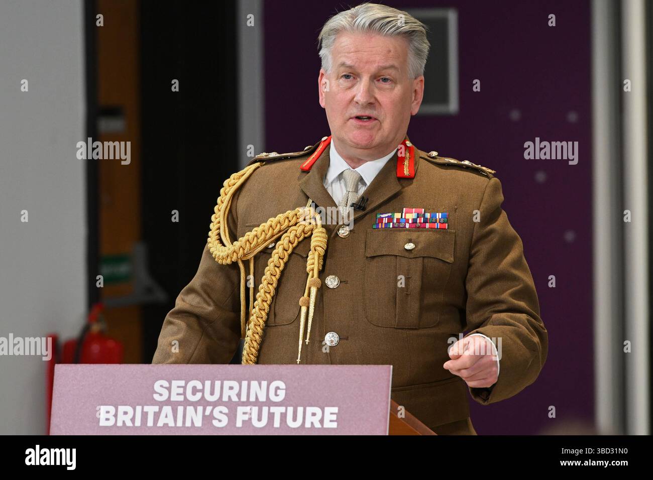 General James Hockenhull speaks during a press conference at a military ...