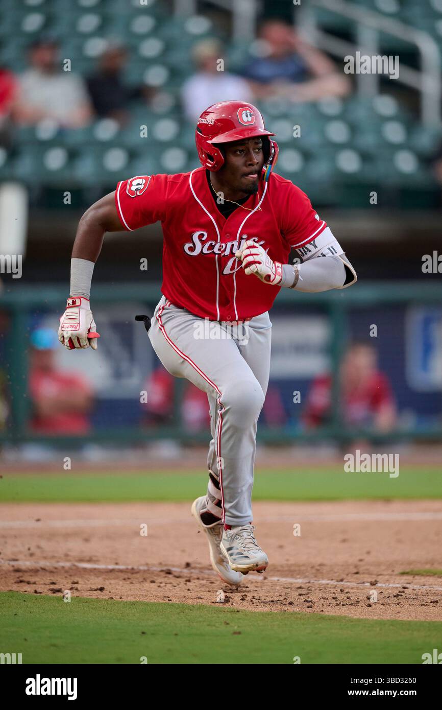 Chattanooga Lookouts Jay Allen II (14) runs to first base during an ...