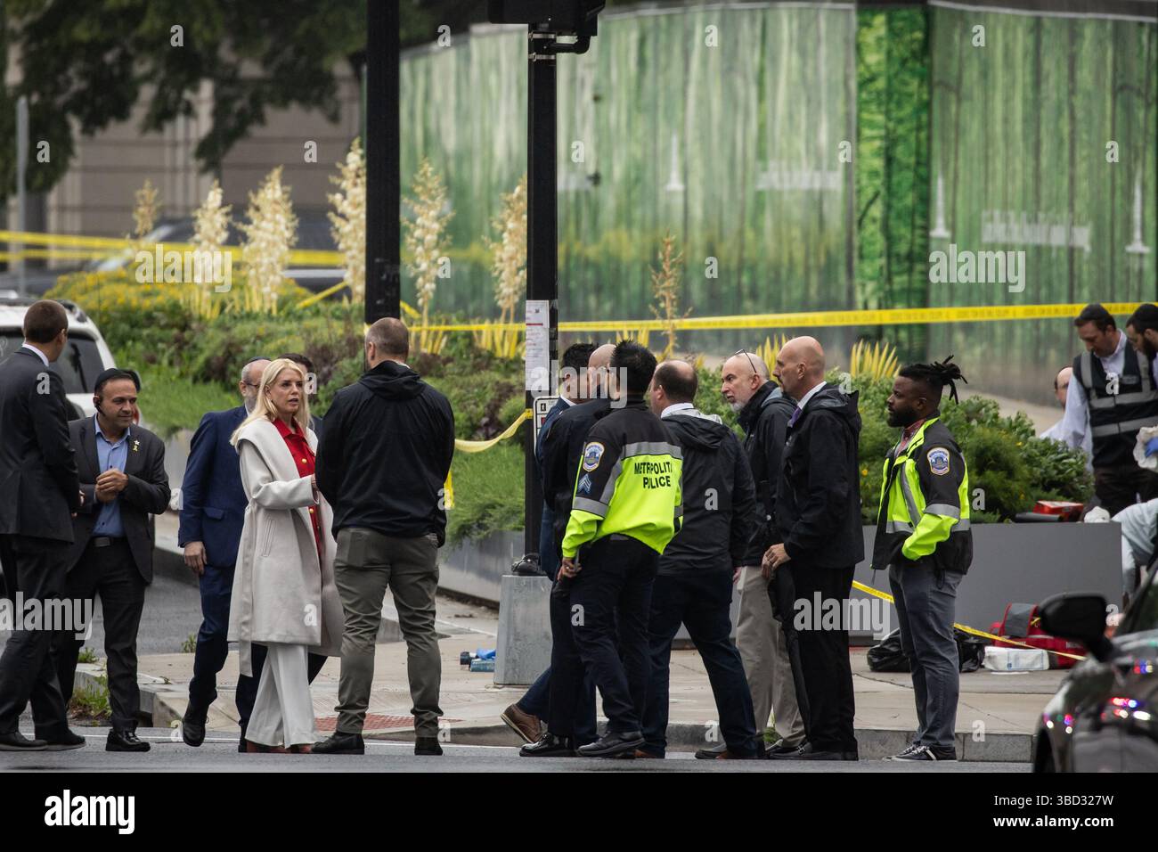 U.S. Attorney General Pam Bondi meets with officials while visiting the ...