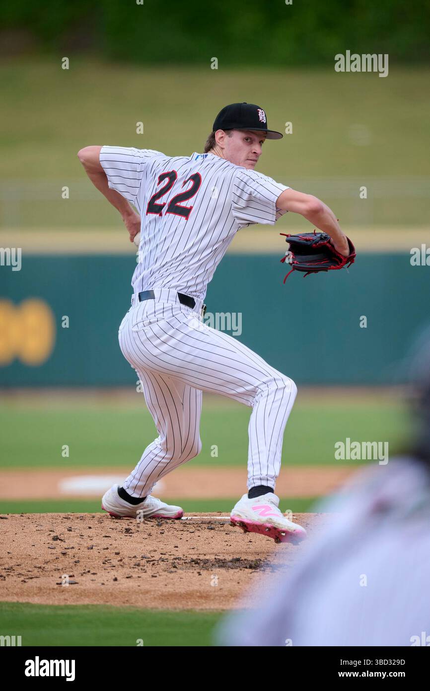 Birmingham Barons pitcher Noah Schultz (22) during an MiLB Southern ...