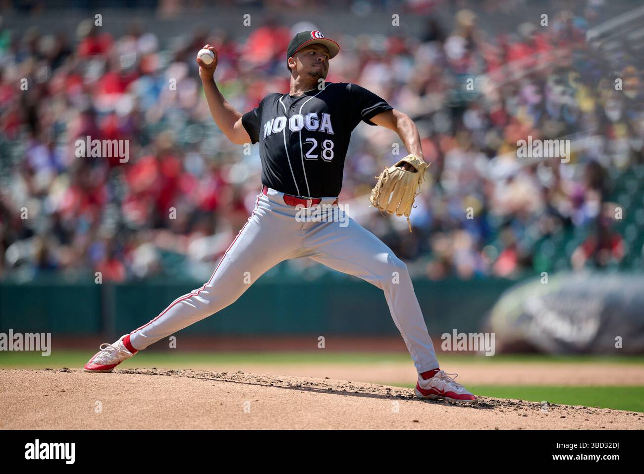 Chattanooga Lookouts pitcher Chase Burns (28) during an MiLB Southern ...