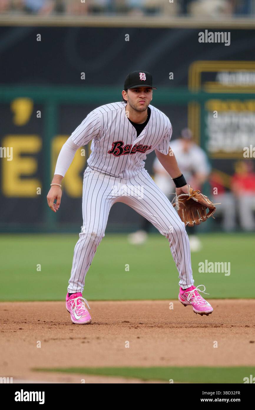 Birmingham Barons third baseman Jacob Gonzalez (1) during an MiLB ...
