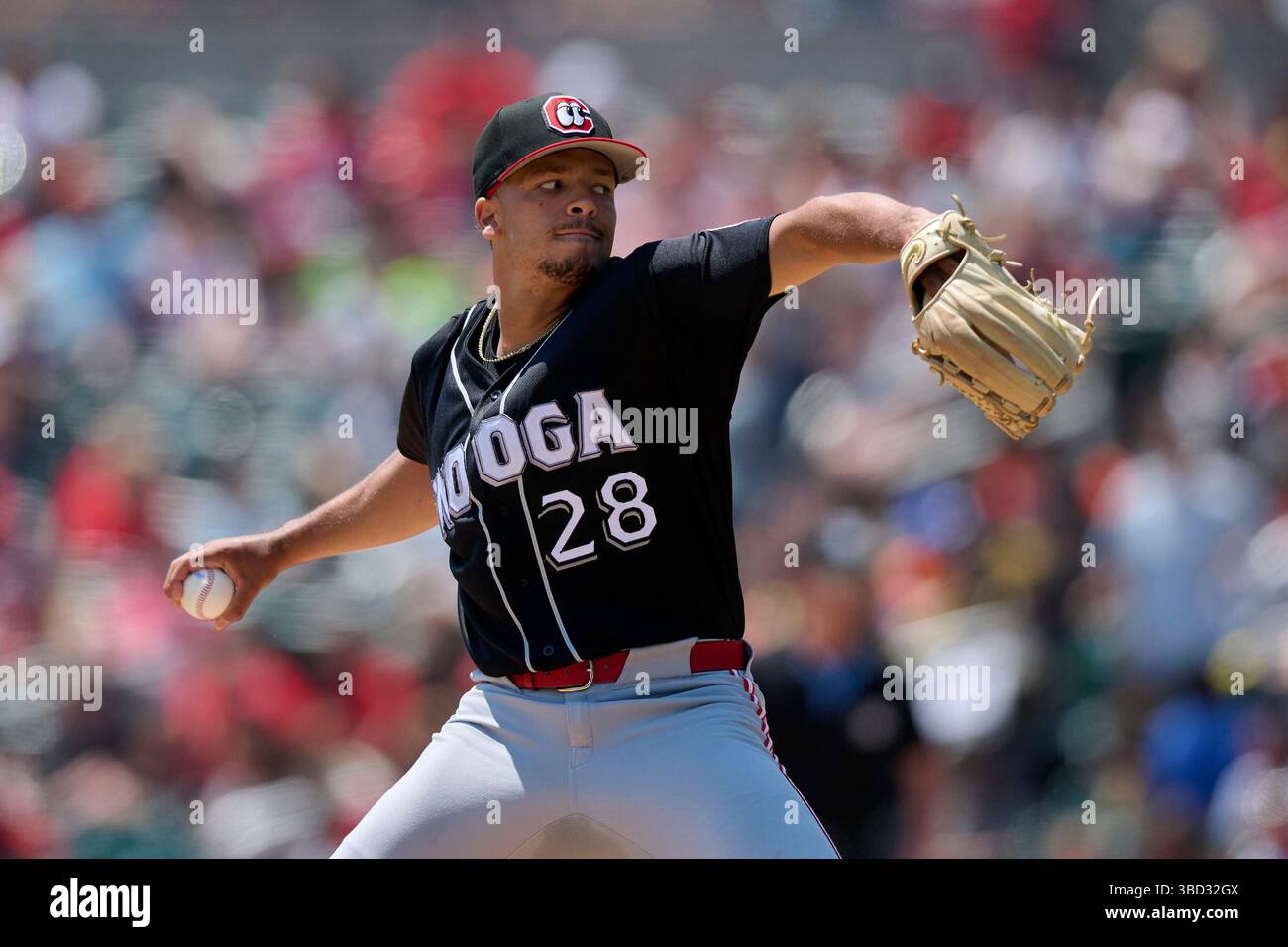 Chattanooga Lookouts pitcher Chase Burns (28) during an MiLB Southern ...