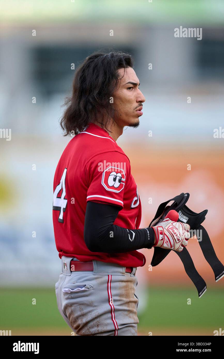 Chattanooga Lookouts Edwin Arroyo (4) on base during an MiLB Southern ...