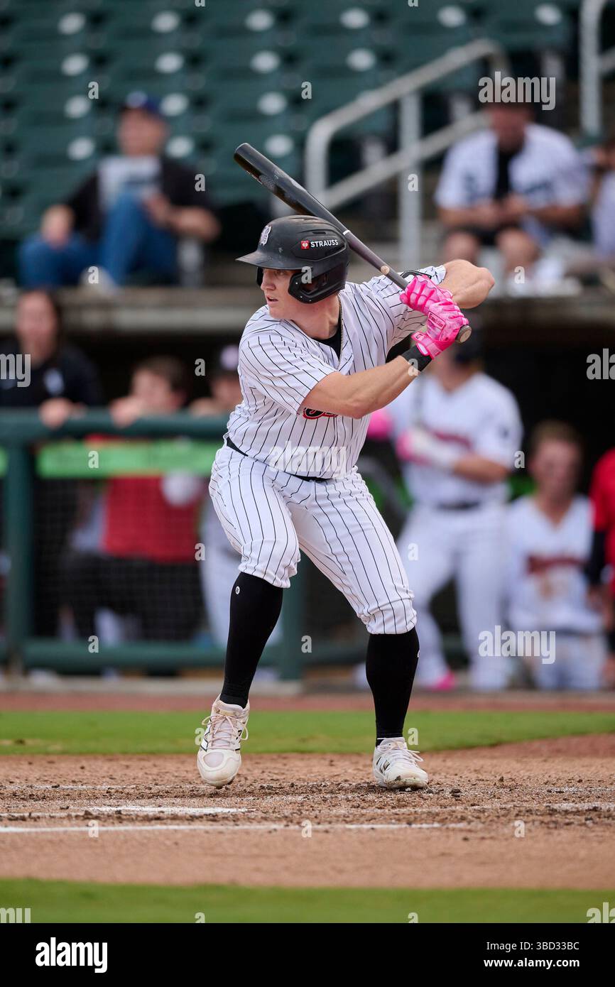 Birmingham Barons Caden Connor (5) bats during an MiLB Southern League ...