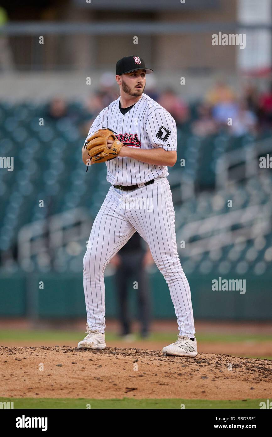 Birmingham Barons pitcher Dalton Roach (43) during an MiLB Southern ...