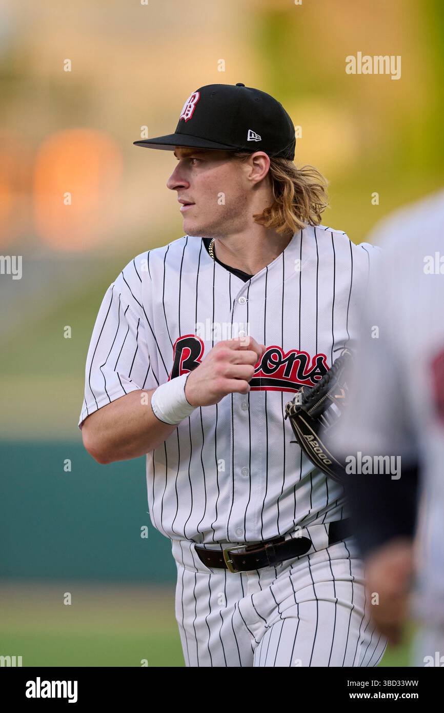 Birmingham Barons outfielder Jacob Burke (3) jogs to the dugout during an MiLB Southern League ...