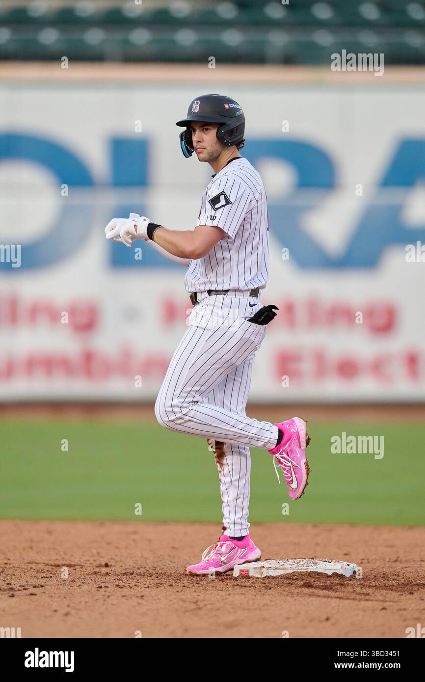 Birmingham Barons Jacob Gonzalez (1) celebrates on second base after ...
