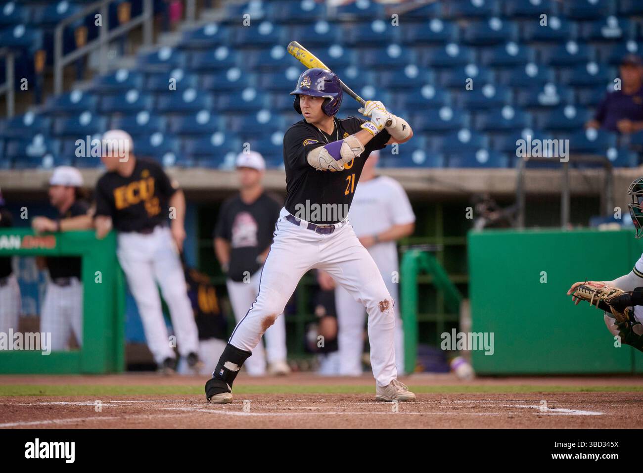 East Carolina Pirates Austin Irby (21) bats during an American Athletic ...