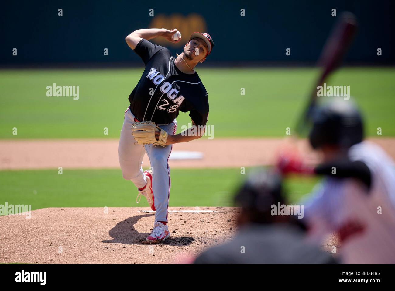 Chattanooga Lookouts pitcher Chase Burns (28) during an MiLB Southern ...