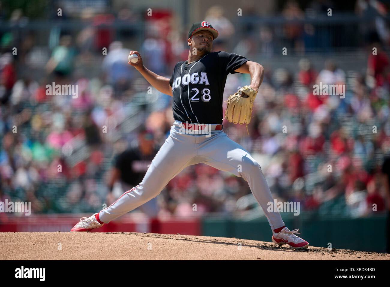 Chattanooga Lookouts pitcher Chase Burns (28) during an MiLB Southern ...