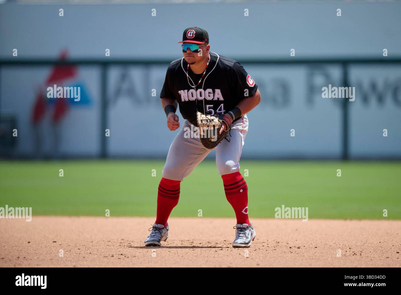 Chattanooga Lookouts first baseman Ruben Ibarra (54) during an MiLB ...