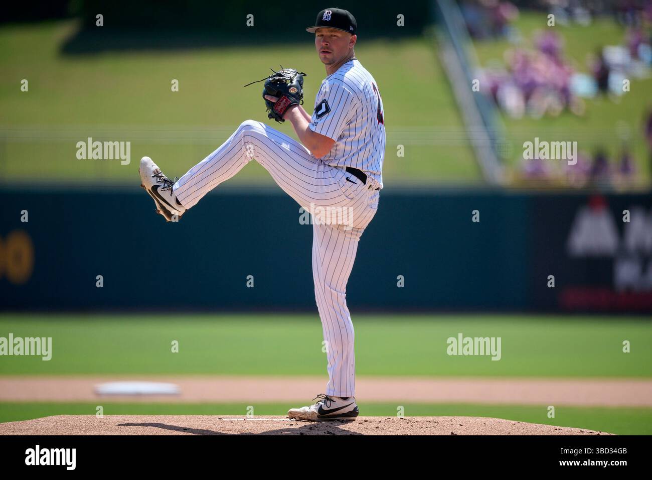 Birmingham Barons pitcher Riley Gowens (21) during an MiLB Southern ...