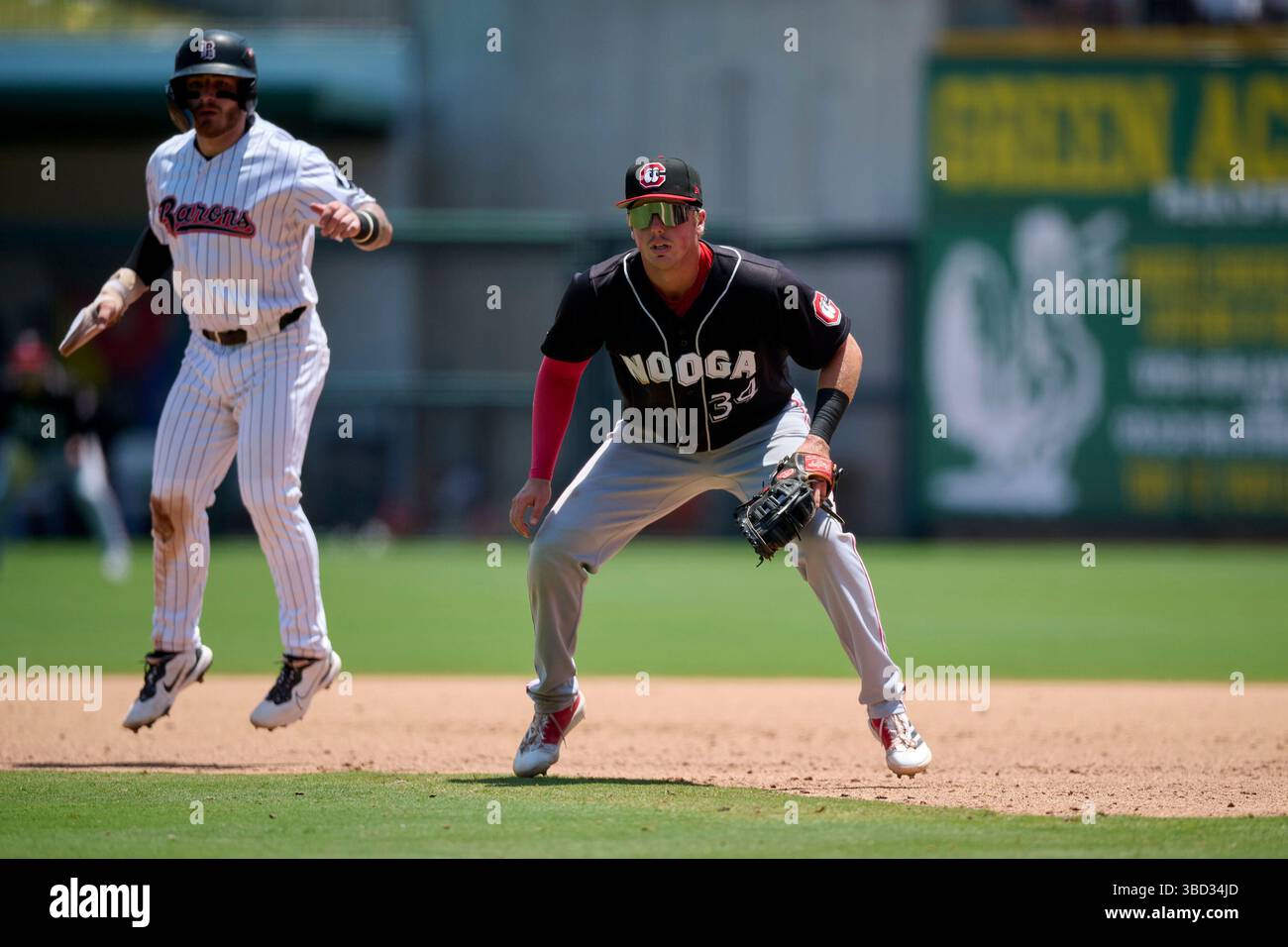 Chattanooga Lookouts first baseman Austin Callahan (34) during an MiLB ...