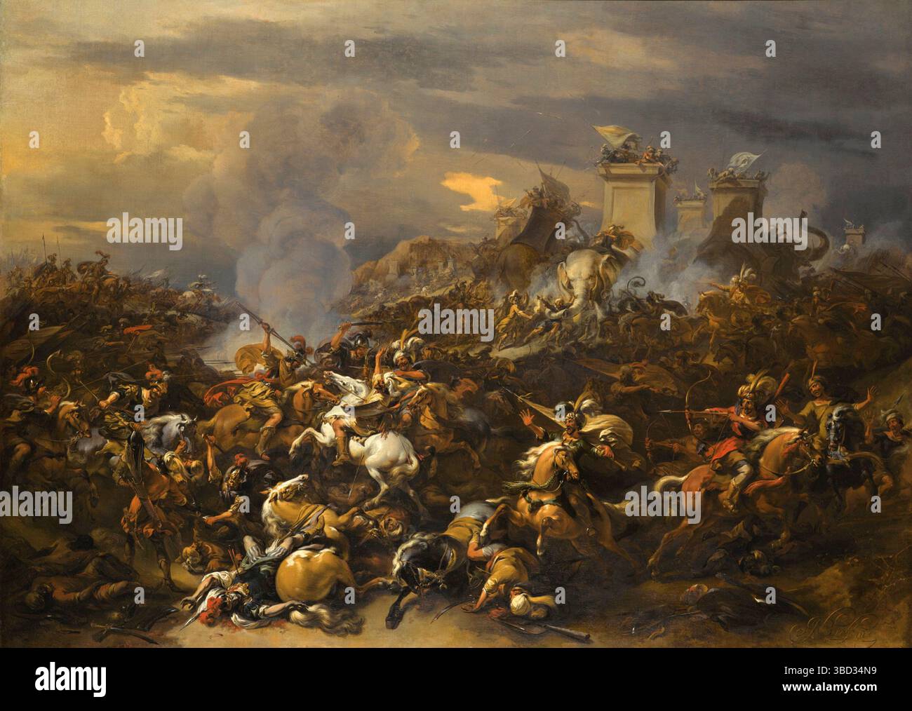 The Battle of the Hydaspes also known as Battle of Jhelum, or First ...