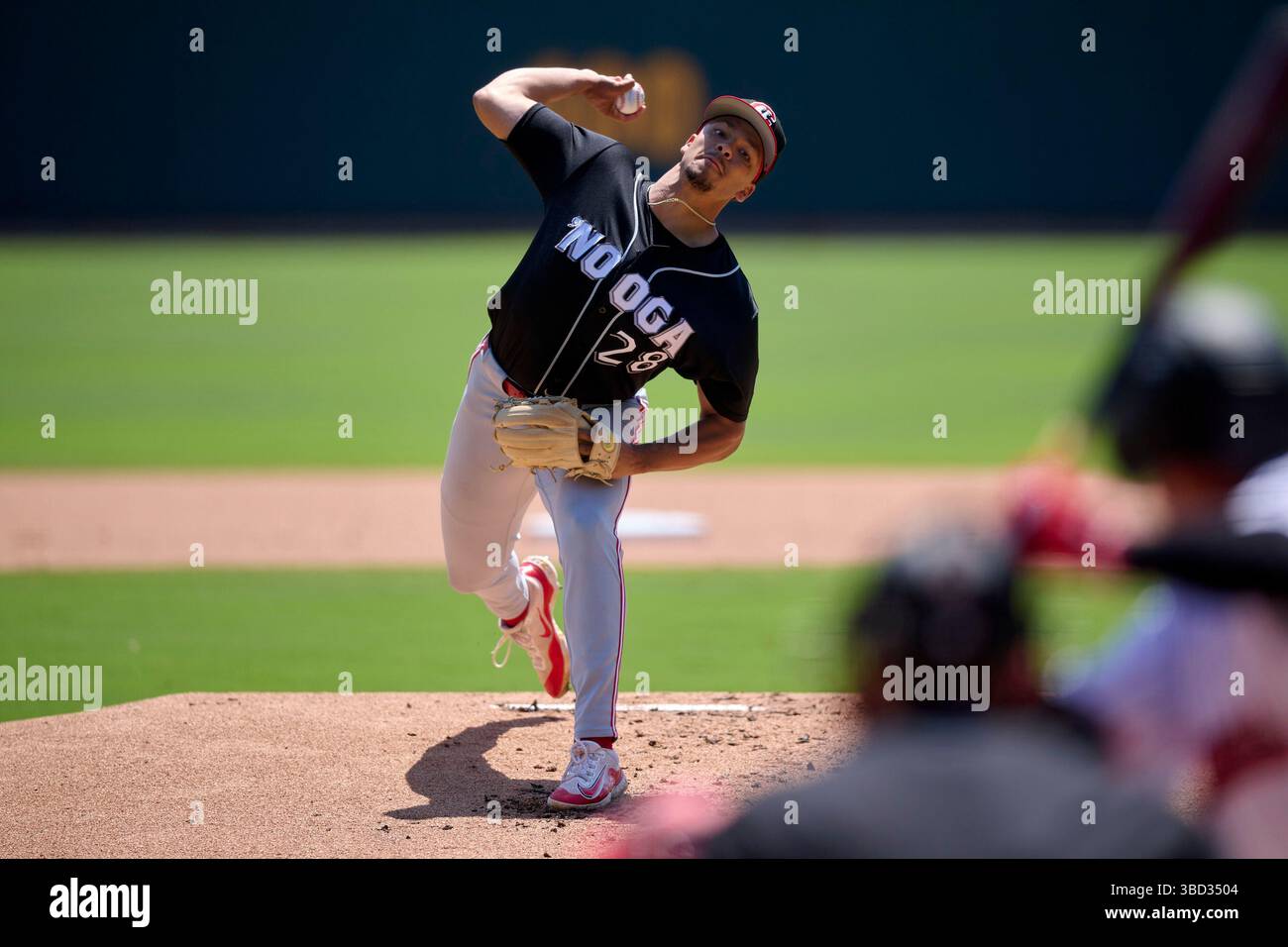 Chattanooga Lookouts pitcher Chase Burns (28) during an MiLB Southern ...