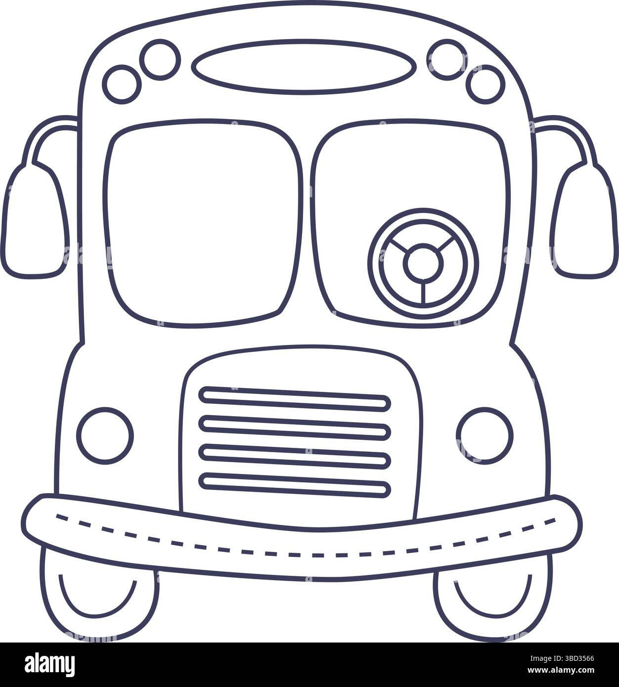 Bus outline icon on the white background Stock Vector Image & Art - Alamy