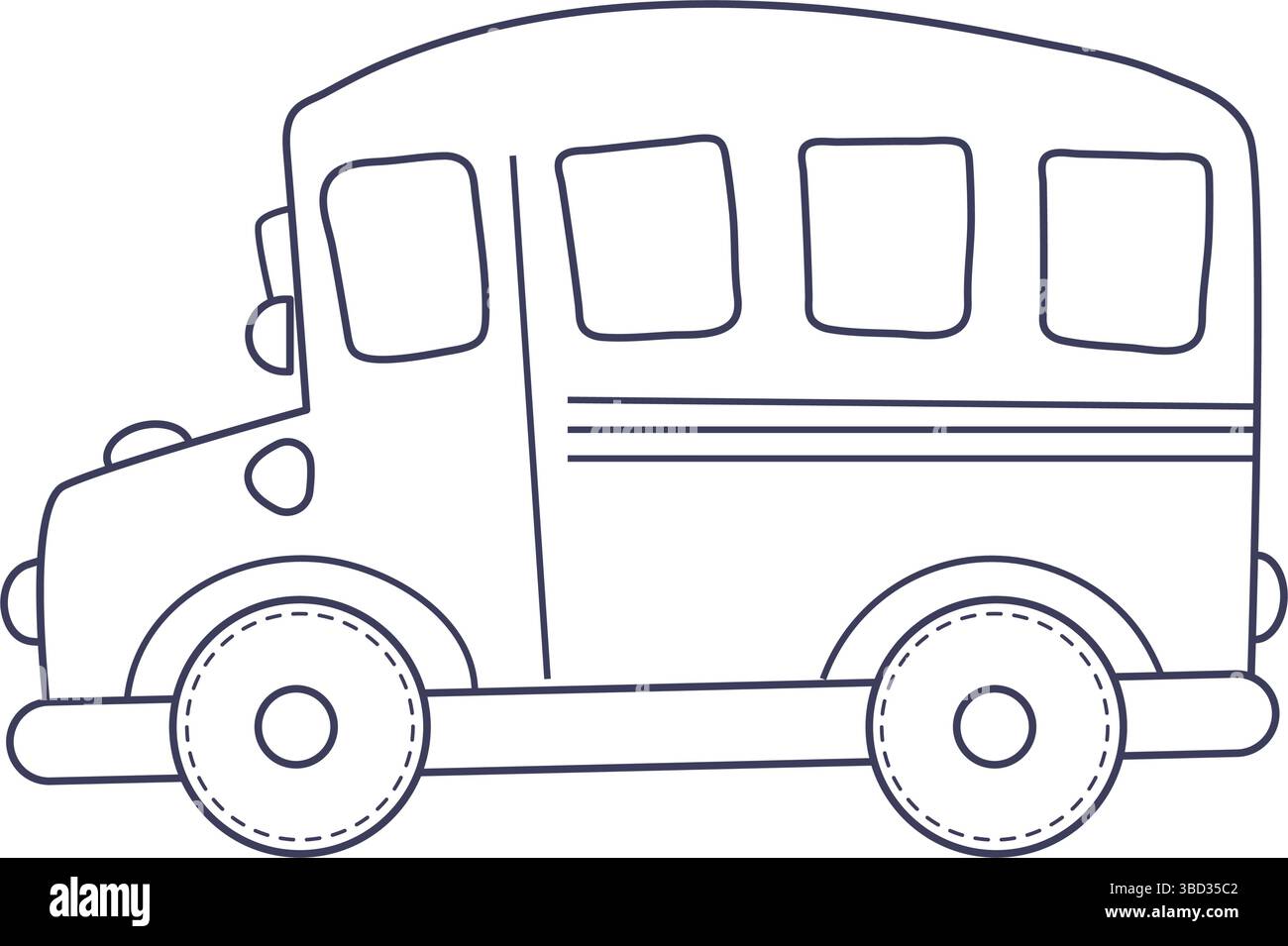 Bus outline icon on the white background Stock Vector Image & Art - Alamy