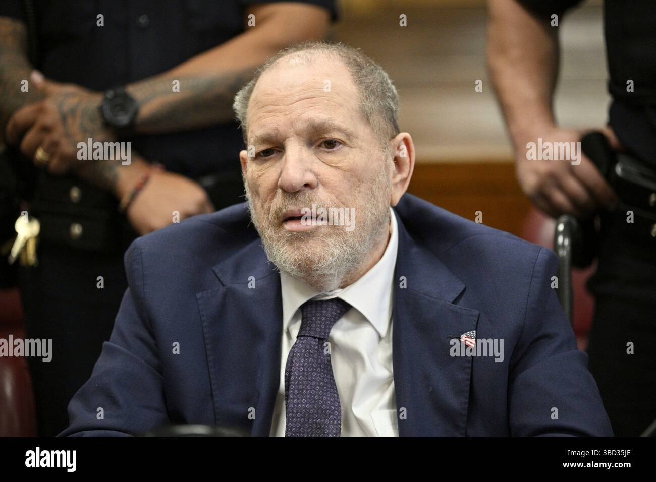 Harvey Weinstein appears in a Manhattan court for his retrial, Thursday ...
