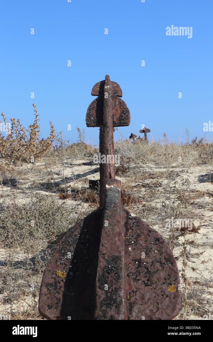 Anchor Cemetery at Praia do Barril, Tavira, Portugal Stock Photo - Alamy