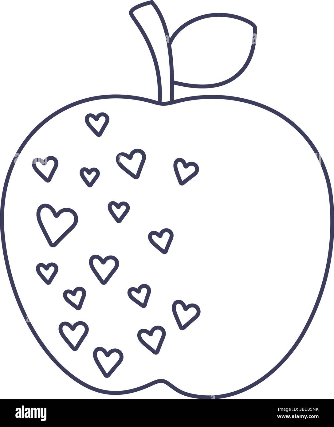 Apple outline icon on the white background Stock Vector Image & Art - Alamy
