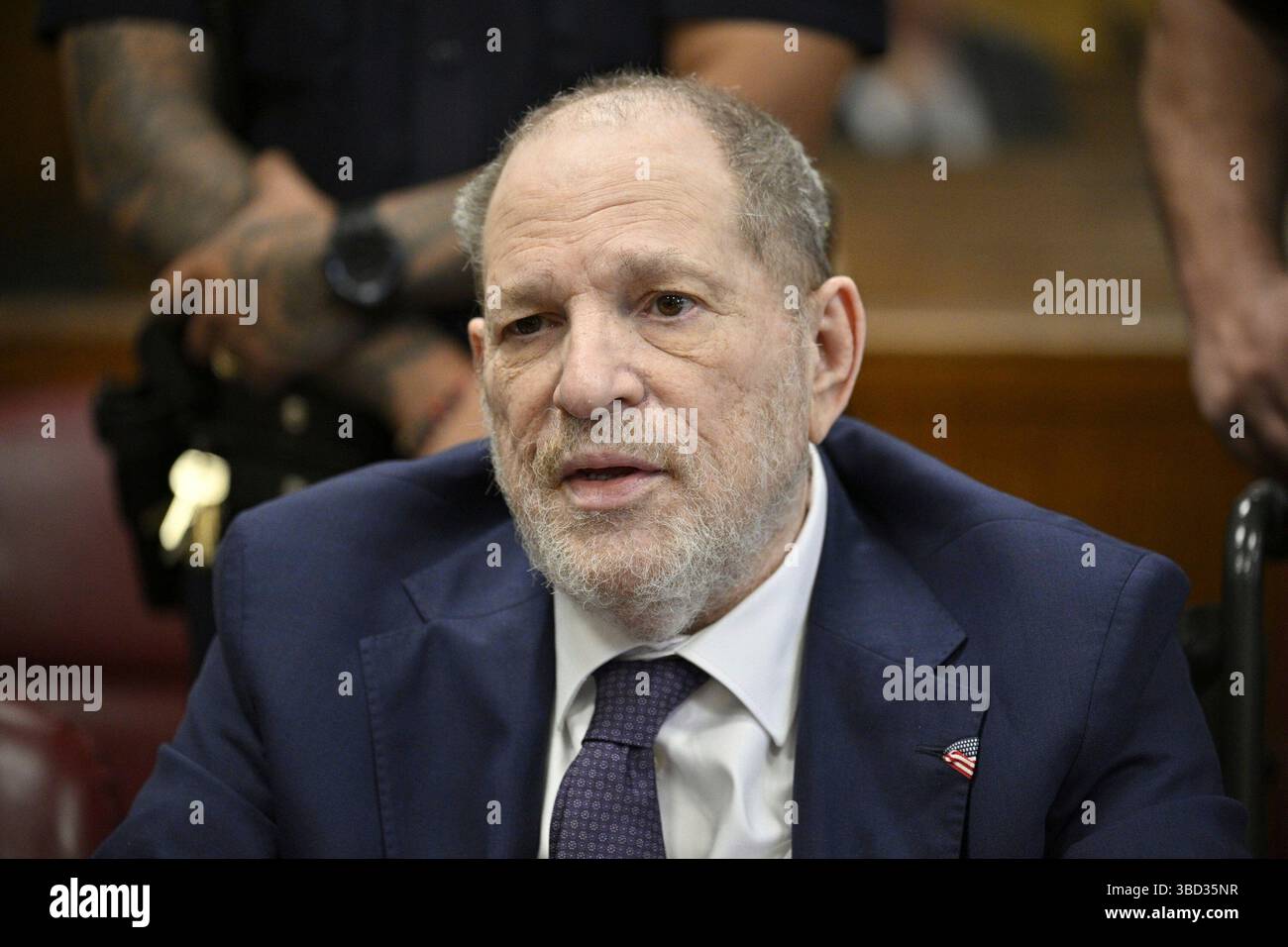 Harvey Weinstein appears in a Manhattan court for his retrial, Thursday ...