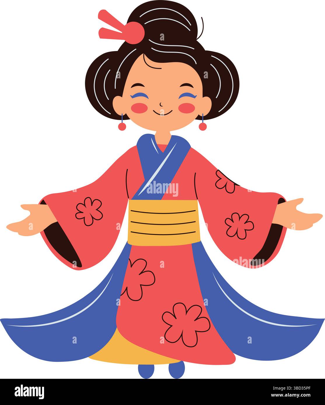 obon japanese festival vector cartoon illustration on the white ...