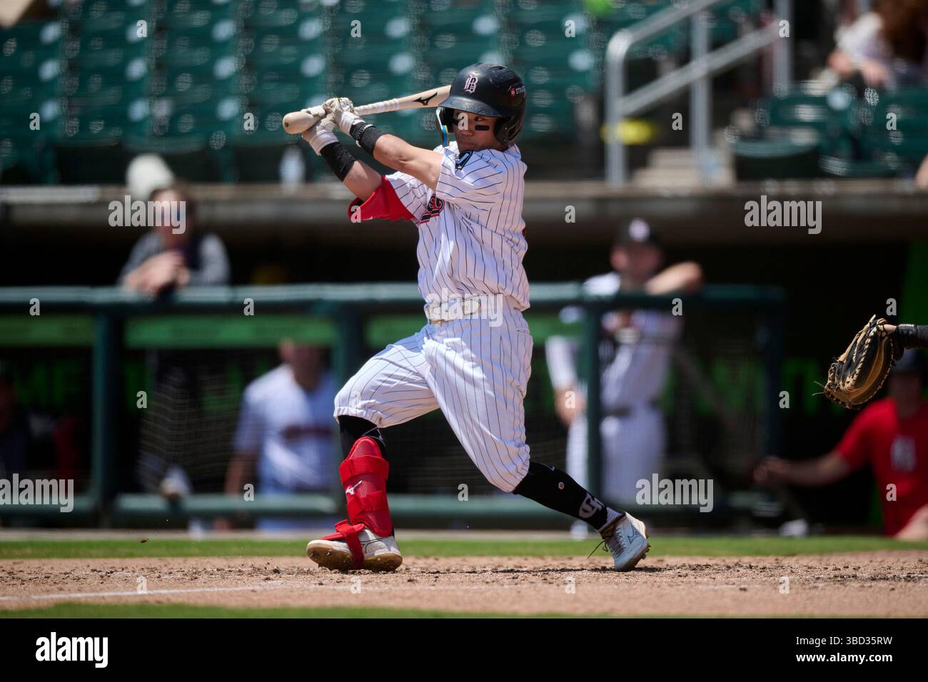 Birmingham Barons Rikuu Nishida (13) bats during an MiLB Southern ...