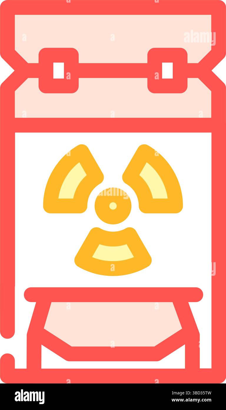 radiation hazardous container radioactive pollution color icon vector ...