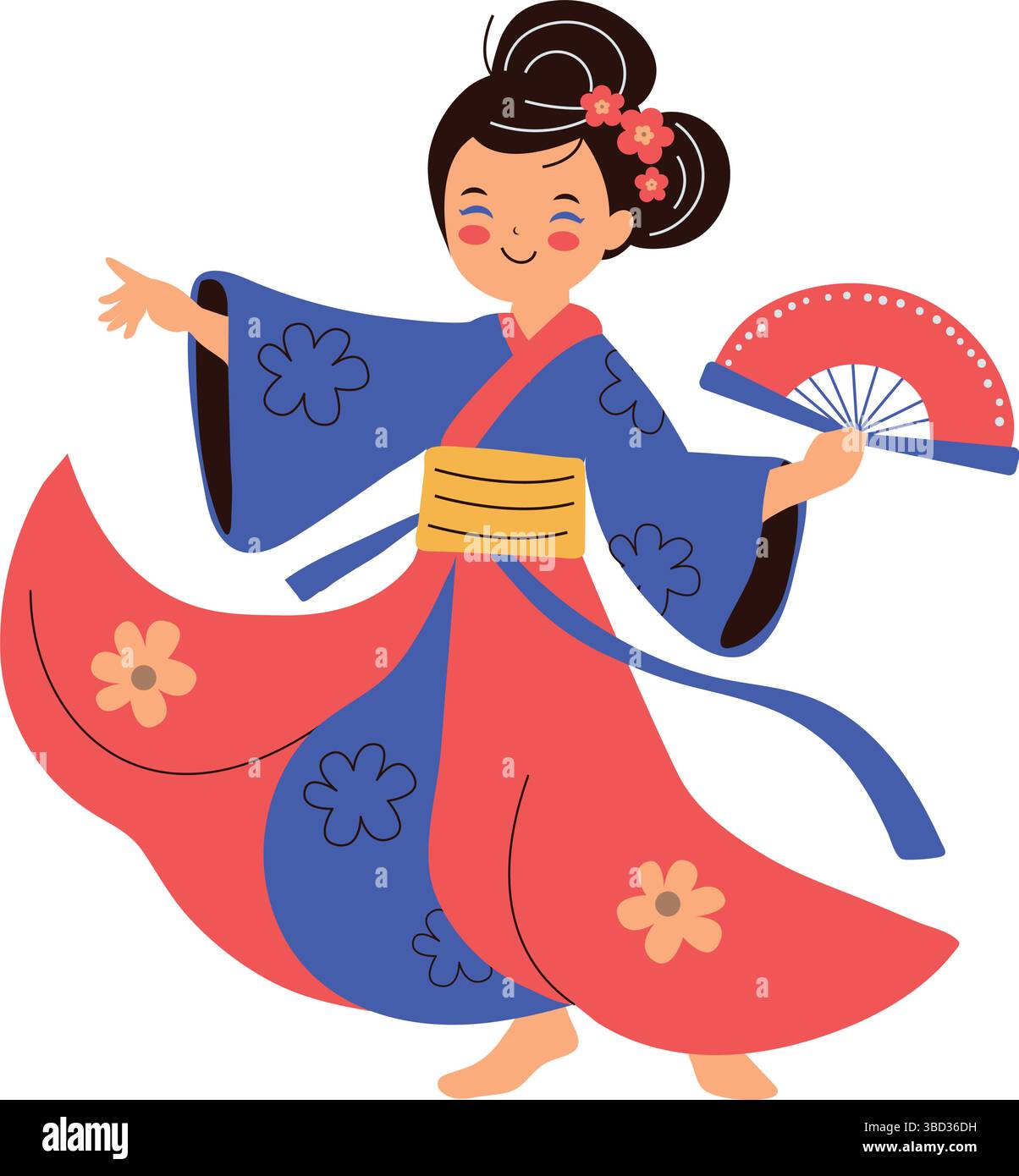 obon japanese festival vector cartoon illustration on the white ...