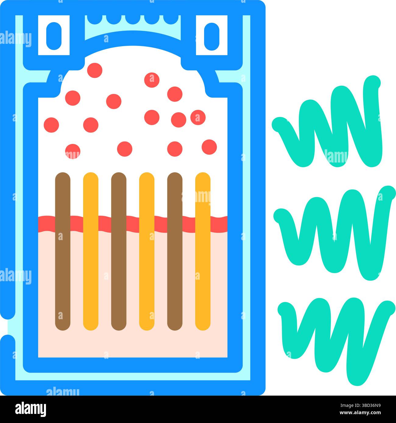 nuclear reactor releasing radiation radioactive pollution color icon ...