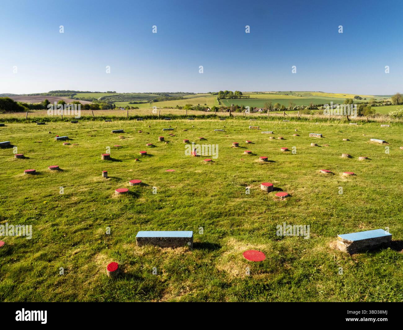The Sanctuary, a stone age relic near Alton Barnes in Wiltshire, UK ...