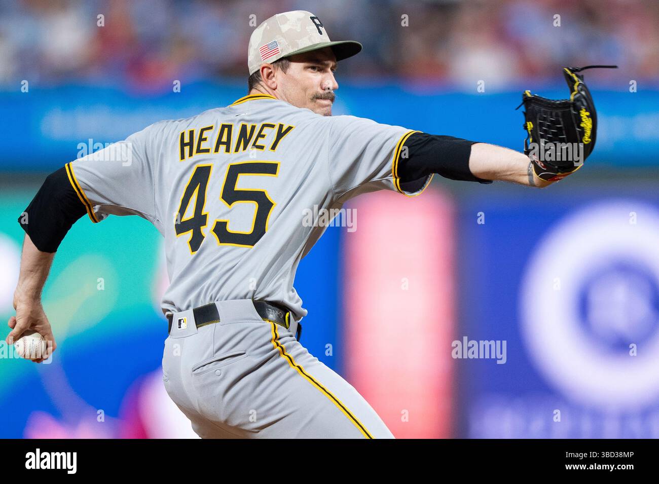 Pittsburgh Pirates starting pitcher Andrew Heaney in action during a ...