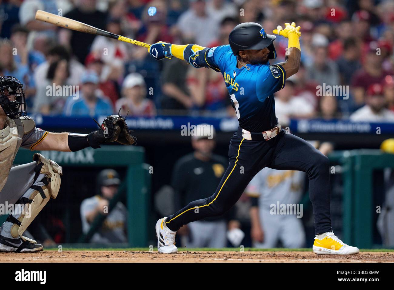 Philadelphia Phillies' Johan Rojas in action during a baseball game ...