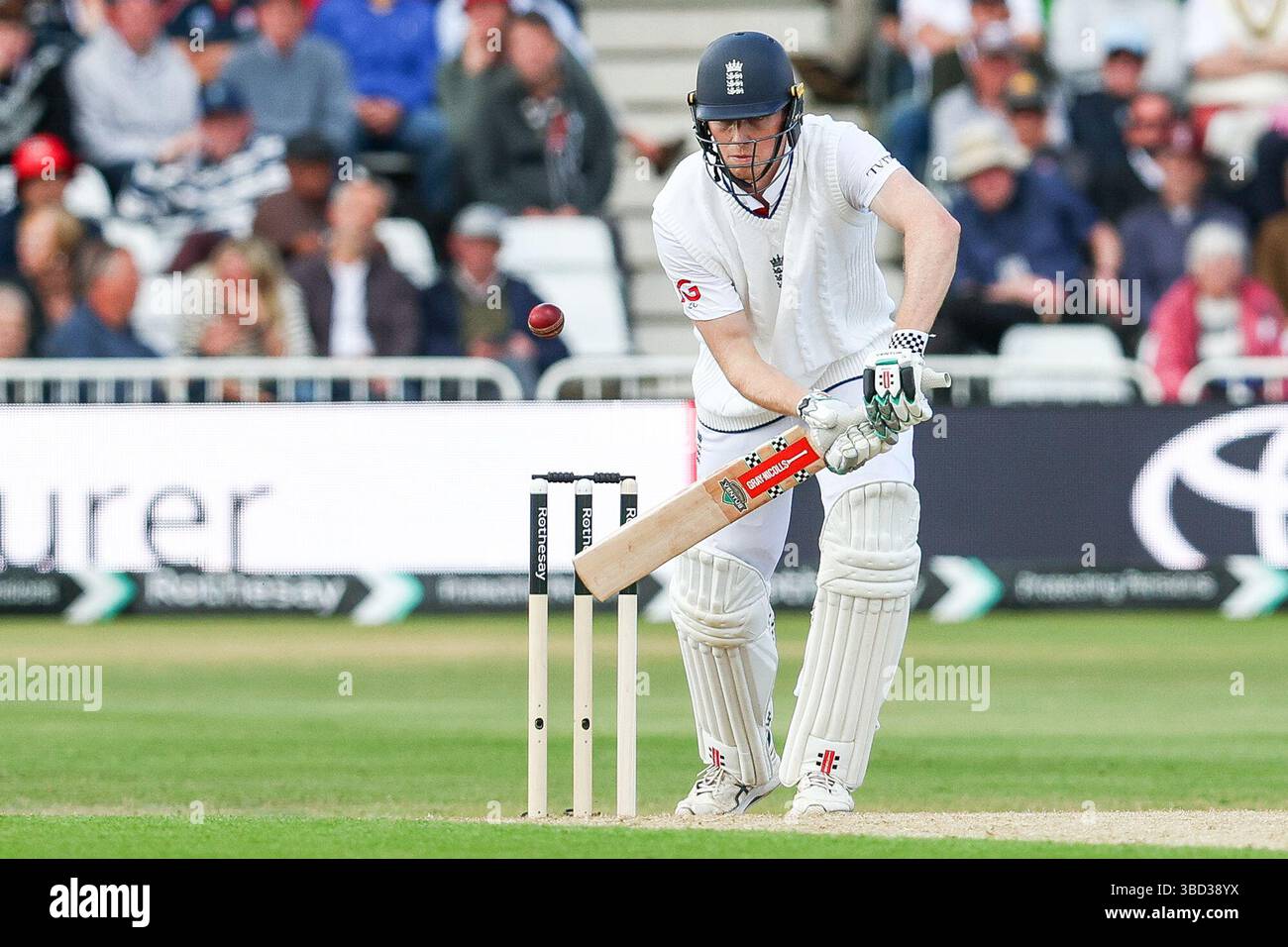 Nottingham, UK. 22nd May, 2025. #6, Zak Crawley of England in action ...
