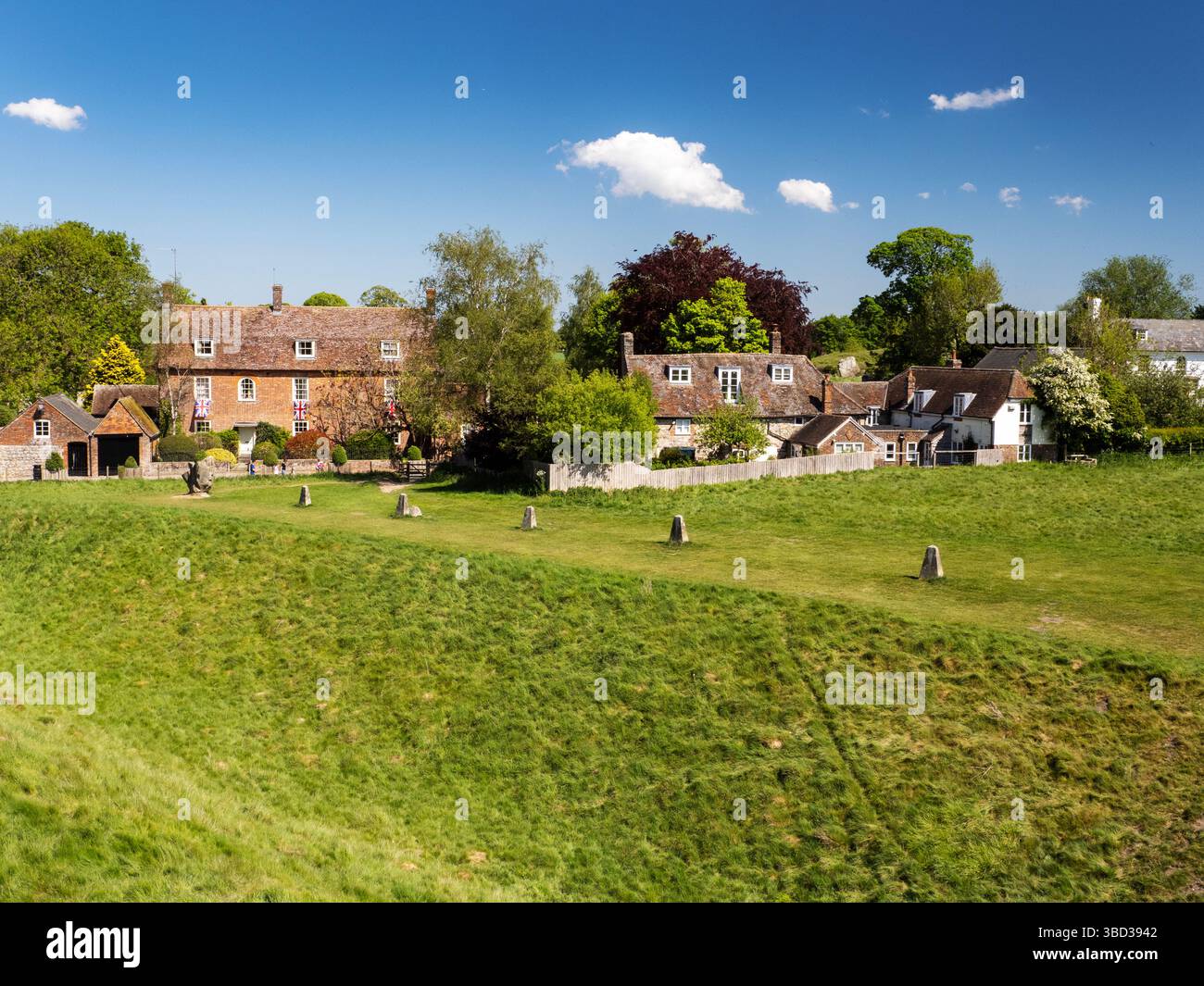 The Avebury Henge and stone circle which is the largest pre historic ...